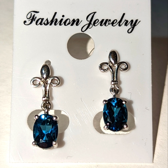 Sterling | Jewelry | Deep London Blue Topaz Earrings | Poshmark